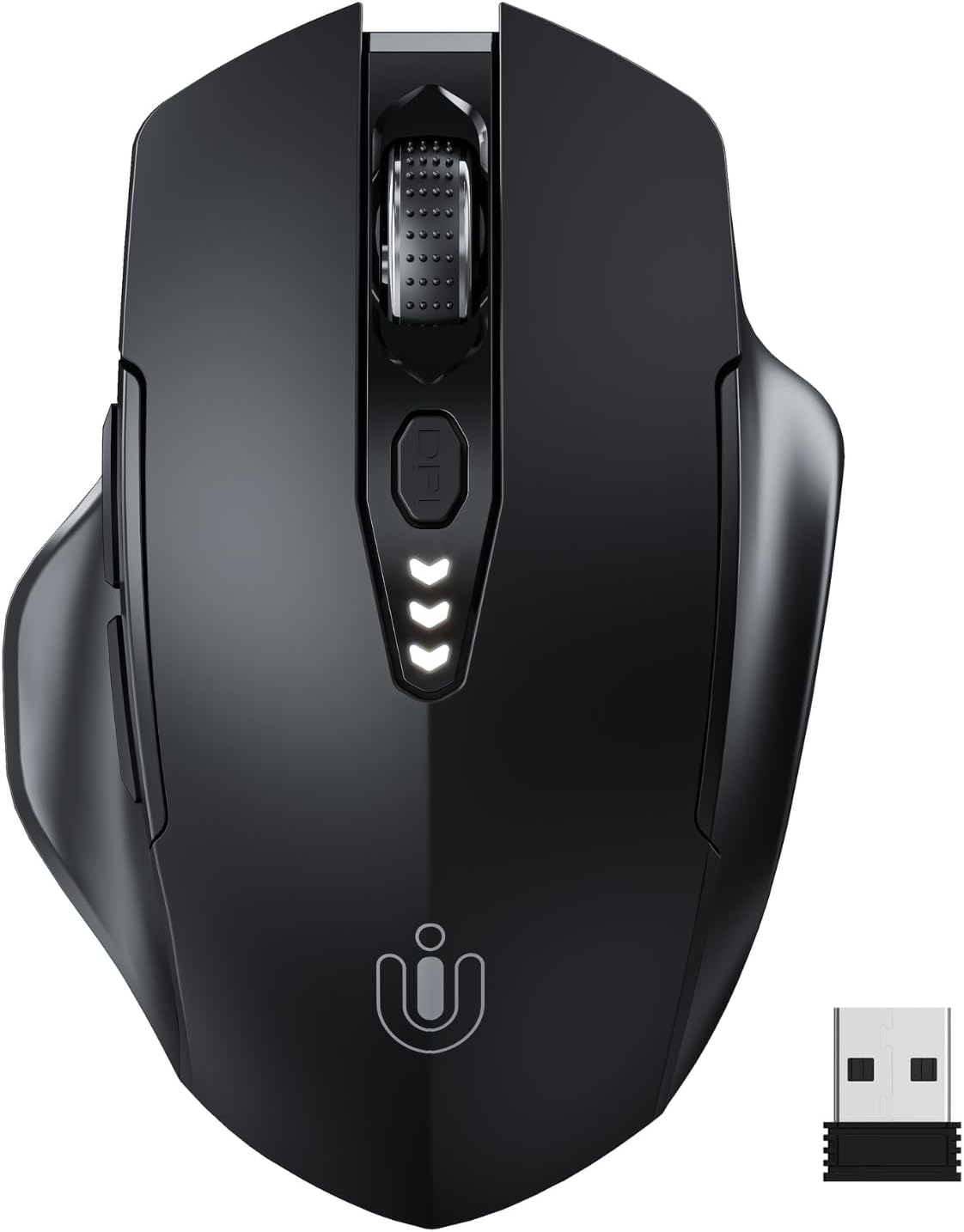 Uineer Wireless Mouse,Upgraded 2.4GHz Rechargeable (Battery Level Visi ...