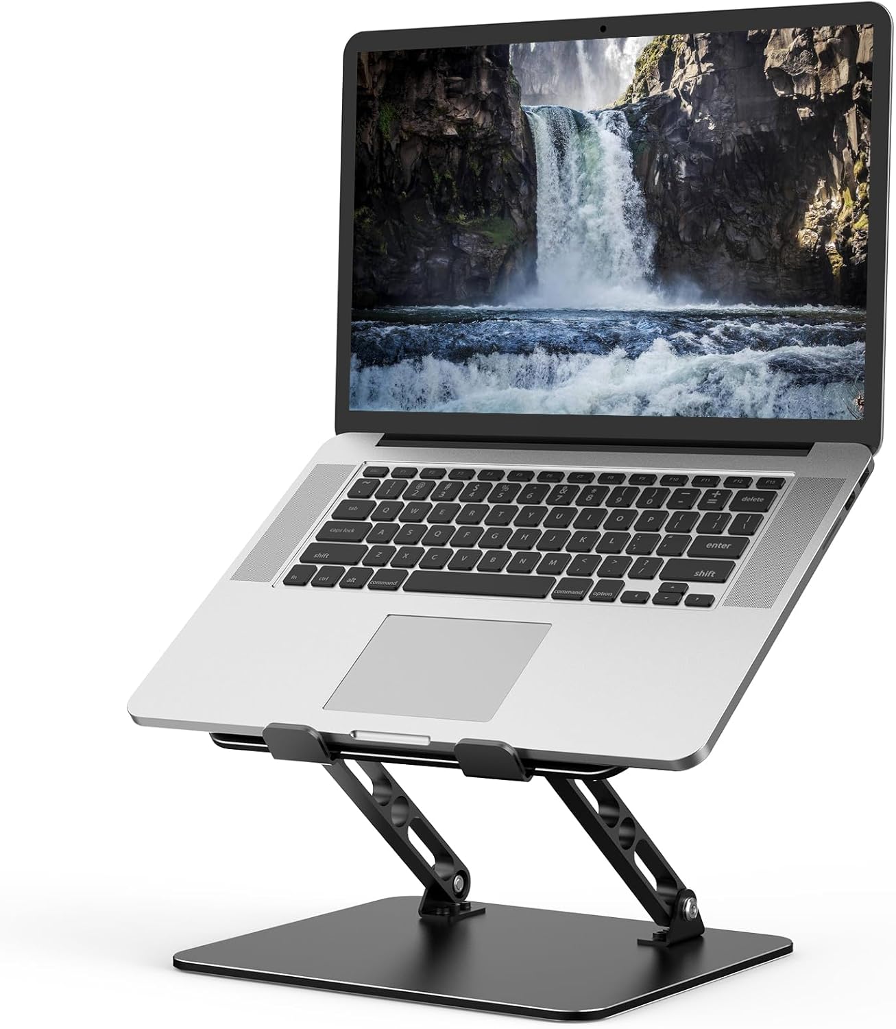 Adjustable Laptop Stand for Desk, Metal Foldable Laptop Riser Holder ...